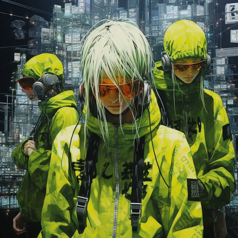 Japanese Cyberpunk Comic Illustrations Midjourney Prompt | PromptBase