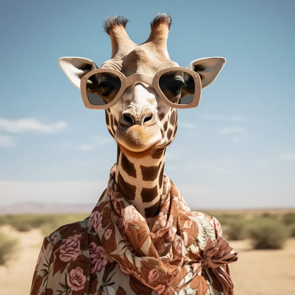 Funny Fashion Animals Shots Midjourney Prompt | PromptBase