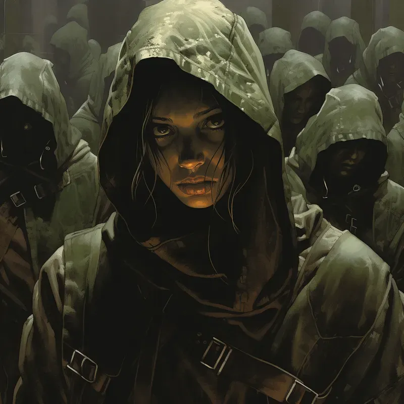 Stalker Horror Comic Illustrations Midjourney Prompt | PromptBase