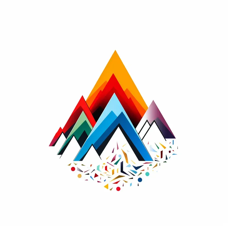 Stylish Colorful Geometric Logos Midjourney Prompt | PromptBase