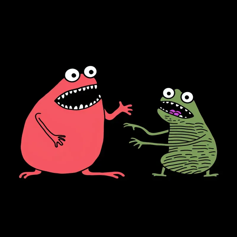 Bizarre Simple Cartoon Characters Midjourney Prompt | PromptBase