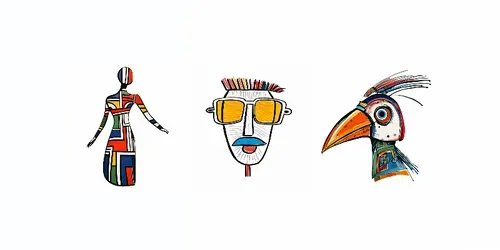 Bizarre Doodle Logos Midjourney Prompt | PromptBase