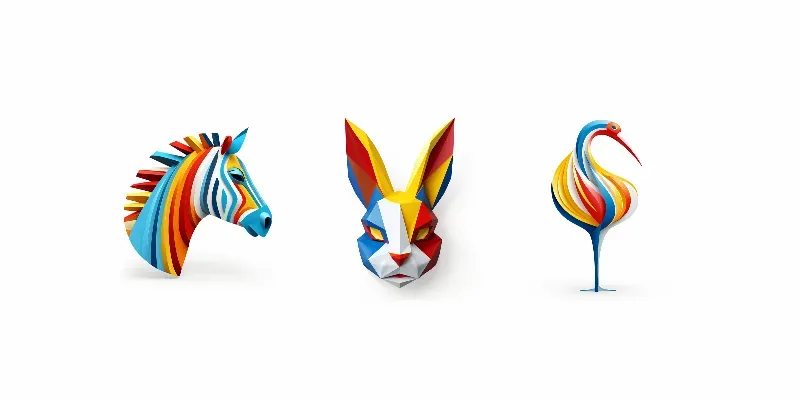 Colorful Designer 3D Logos Midjourney Prompt | PromptBase