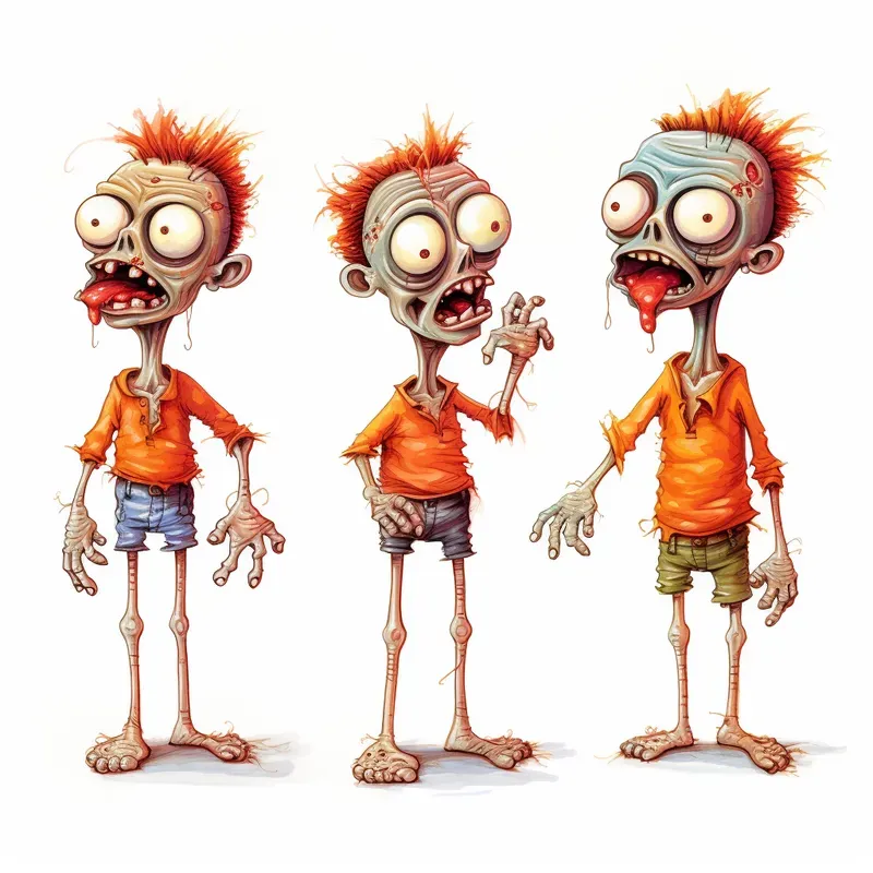 Multiple Poses Sheets Funny Characters Midjourney Prompt | PromptBase