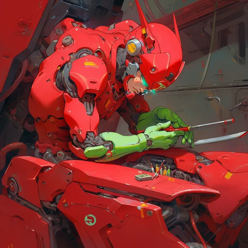 90s Mecha Anime Comic Art Midjourney Prompt | PromptBase