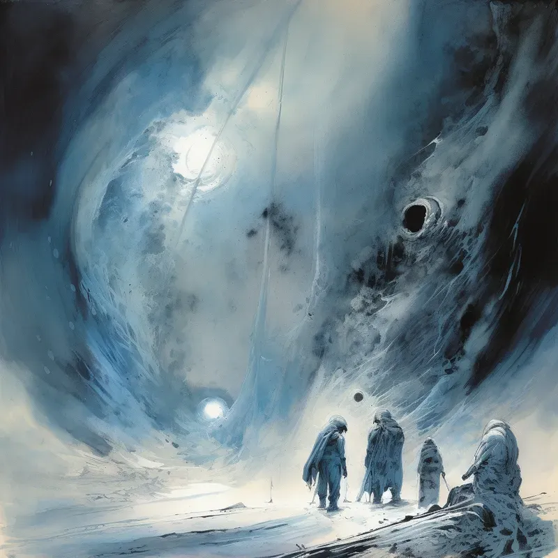 Liminal Scifi Horror Painting Art Midjourney Prompt | PromptBase