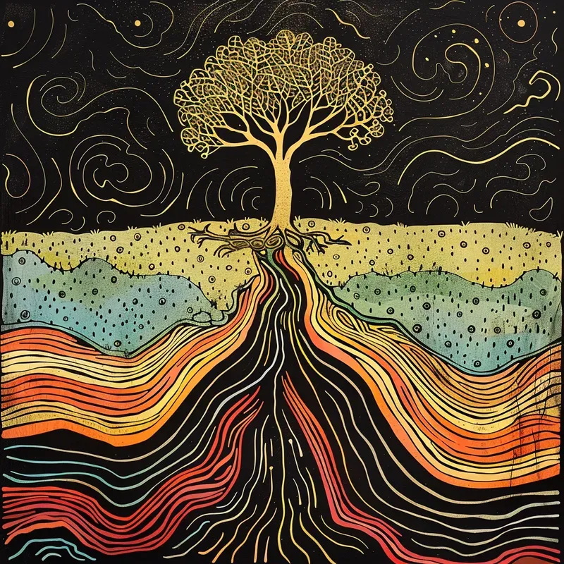 Colorful Dynamic Line Art Midjourney Prompt | PromptBase