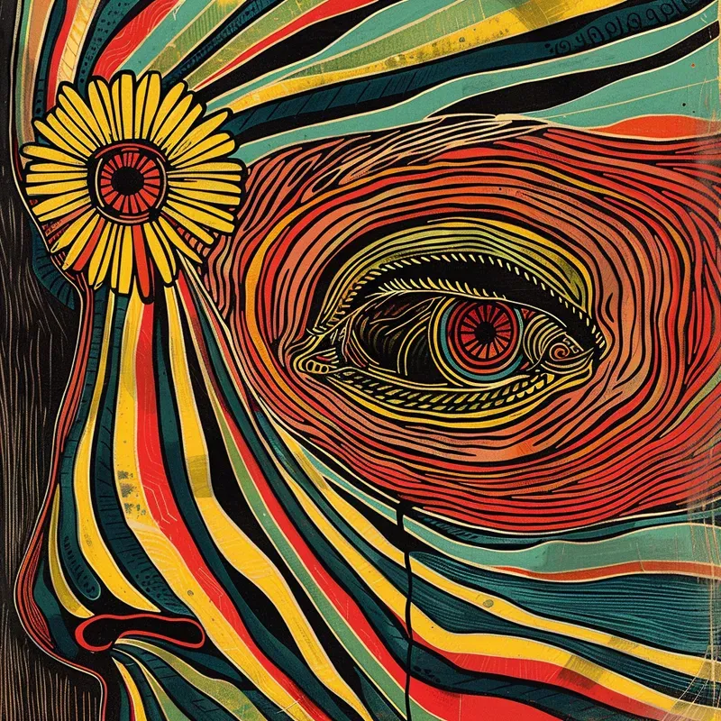 Colorful Dynamic Line Art Midjourney Prompt | PromptBase