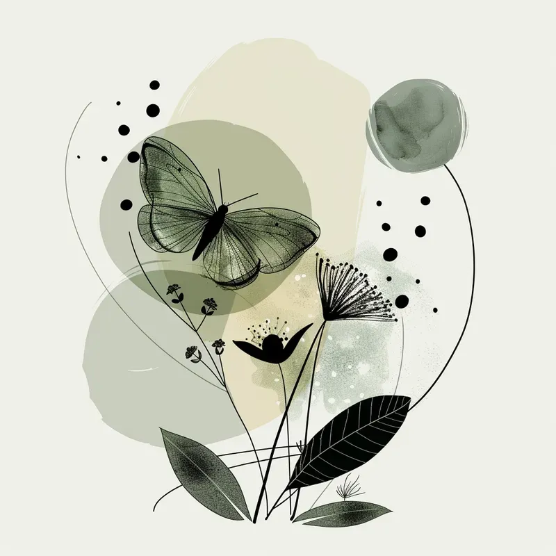 Abstract Boho Flowercore Poster Art Midjourney Prompt | PromptBase