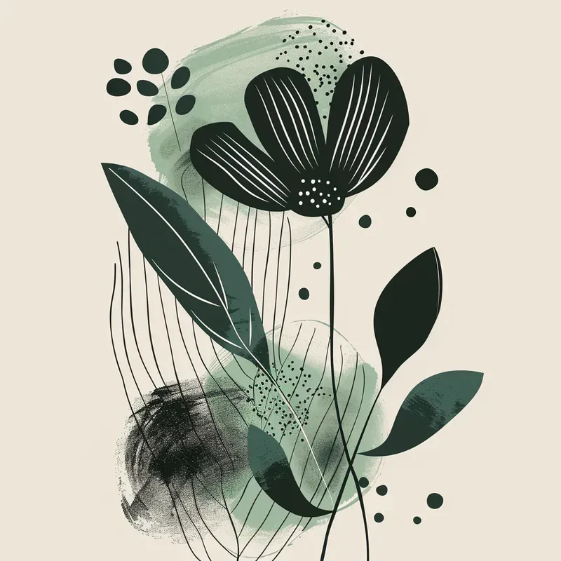 Abstract Boho Flowercore Poster Art Midjourney Prompt | PromptBase