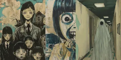 Horror Manga Panels Midjourney Prompt | PromptBase