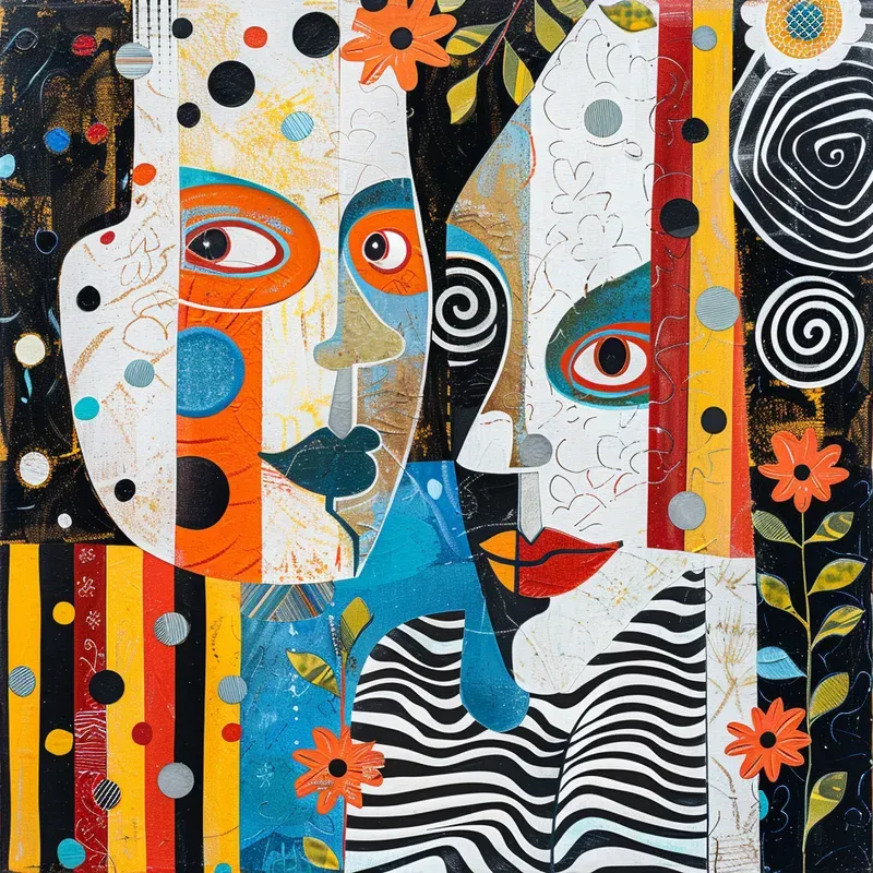 Abstract Modern Collages Midjourney Prompt | PromptBase