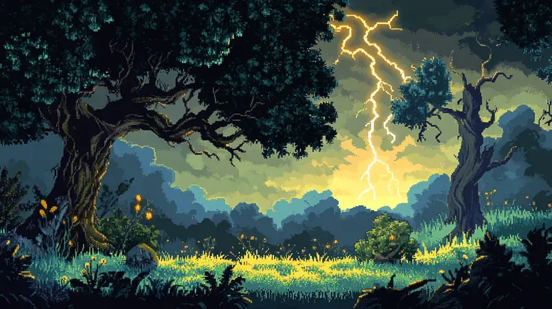 8bit 2D Platformer Games Landscapes Midjourney Prompt | PromptBase