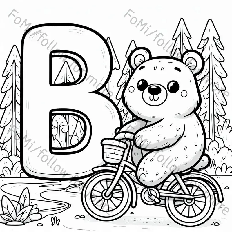 Alphabet Animal Antics Coloring Pages DALL·E Prompt | PromptBase