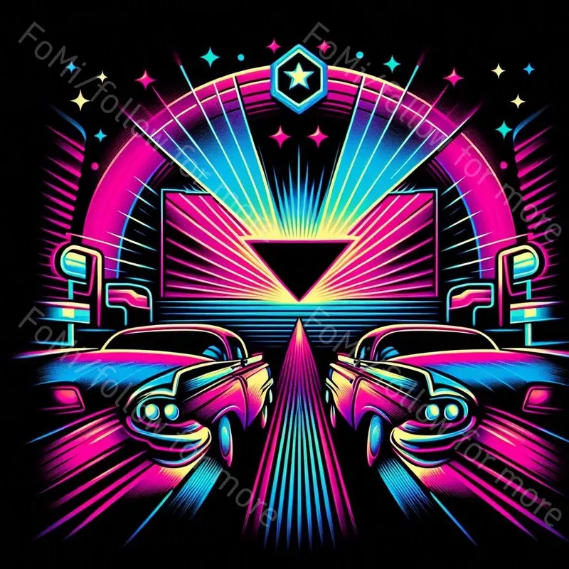 Neon Retro 1980s Vibes Designs DALL·E Prompt | PromptBase