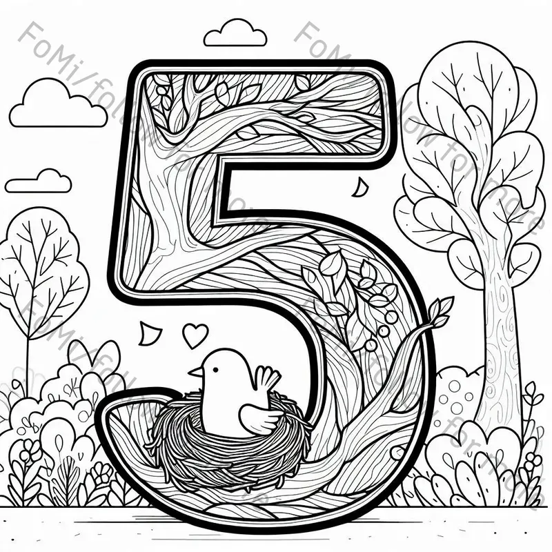Interactive Number Gardens Coloring Pages DALL·E Prompt | PromptBase
