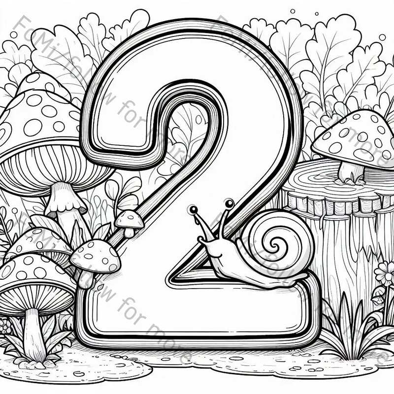 Interactive Number Gardens Coloring Pages DALL·E Prompt | PromptBase