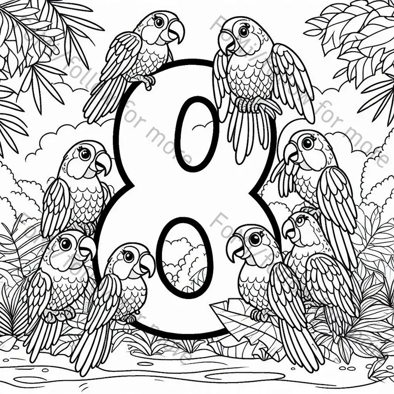 Animal Counting Adventure Coloring Pages DALL·E Prompt | PromptBase