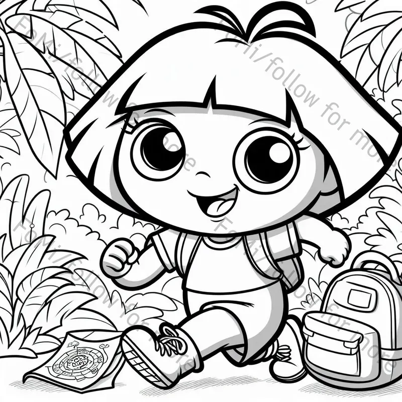Cartoon Characters Coloring Pages DALL·E Prompt | PromptBase