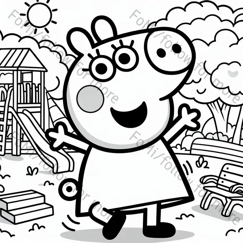 Cartoon Characters Coloring Pages DALL·E Prompt | PromptBase