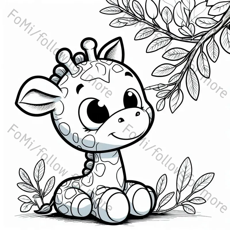 Cuddly Animals Coloring Pages DALL·E Prompt | PromptBase