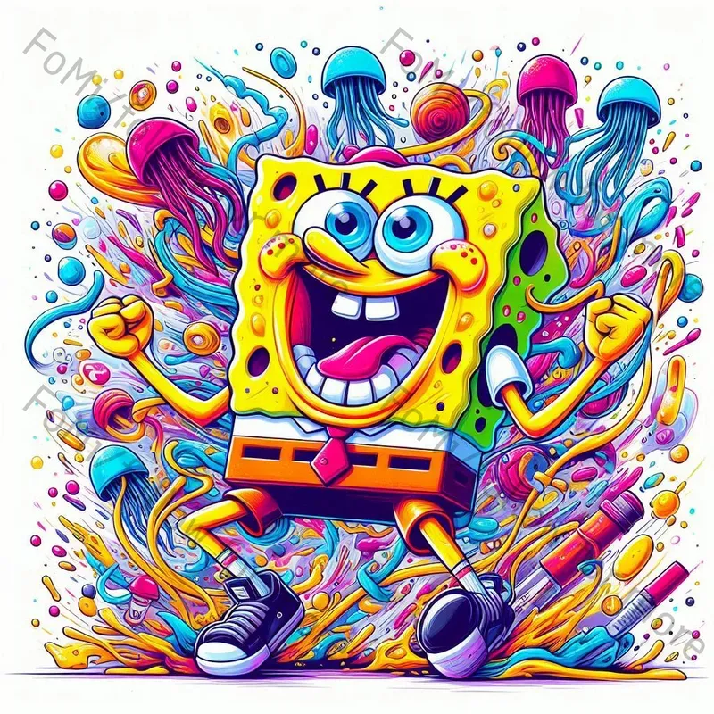 Printable Wacky Cartoon Characters DALL·E Prompt | PromptBase