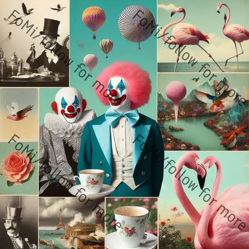 Weird Bizarre Collages DALL·E Prompt | PromptBase