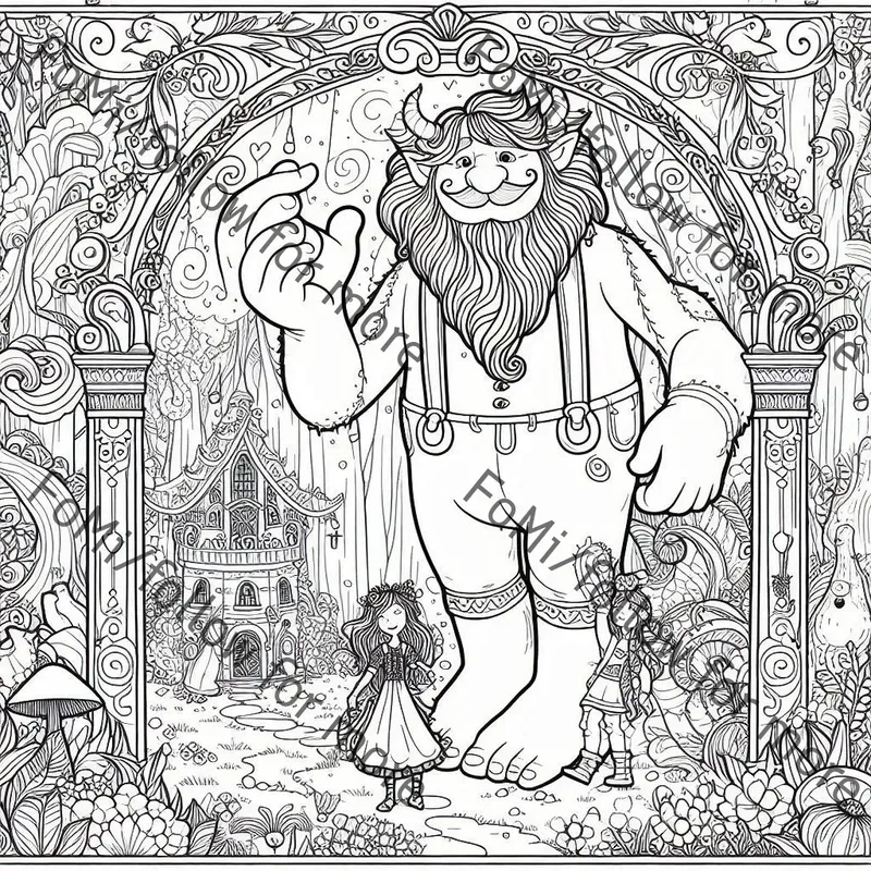 Storybook Adventures Coloring Pages DALL·E Prompt | PromptBase