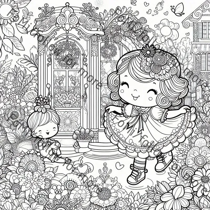 Storybook Adventures Coloring Pages DALL·E Prompt | PromptBase
