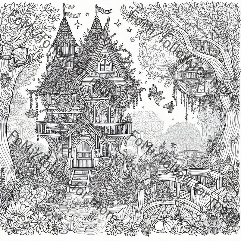 Storybook Adventures Coloring Pages DALL·E Prompt | PromptBase