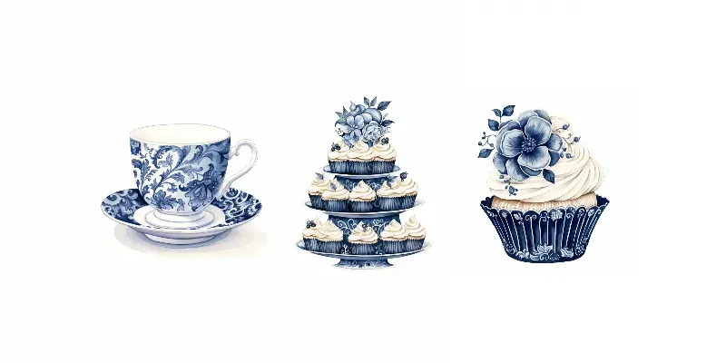 Toile Tea Party Clipart Illustrations Midjourney Prompt | PromptBase