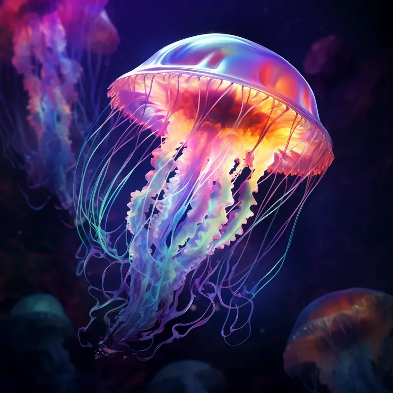 Bright Flying Animals In Water Photos Midjourney Prompt | PromptBase