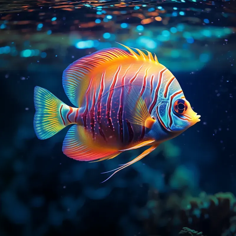 Bright Flying Animals In Water Photos Midjourney Prompt | PromptBase