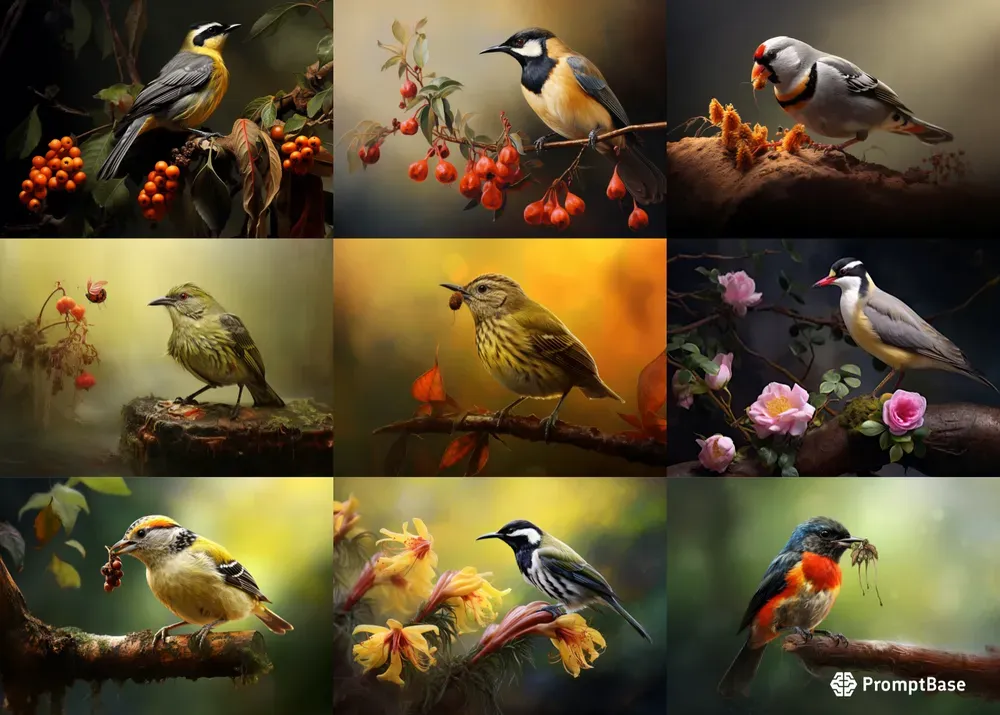 Photobashing Birds Midjourney Prompt | PromptBase