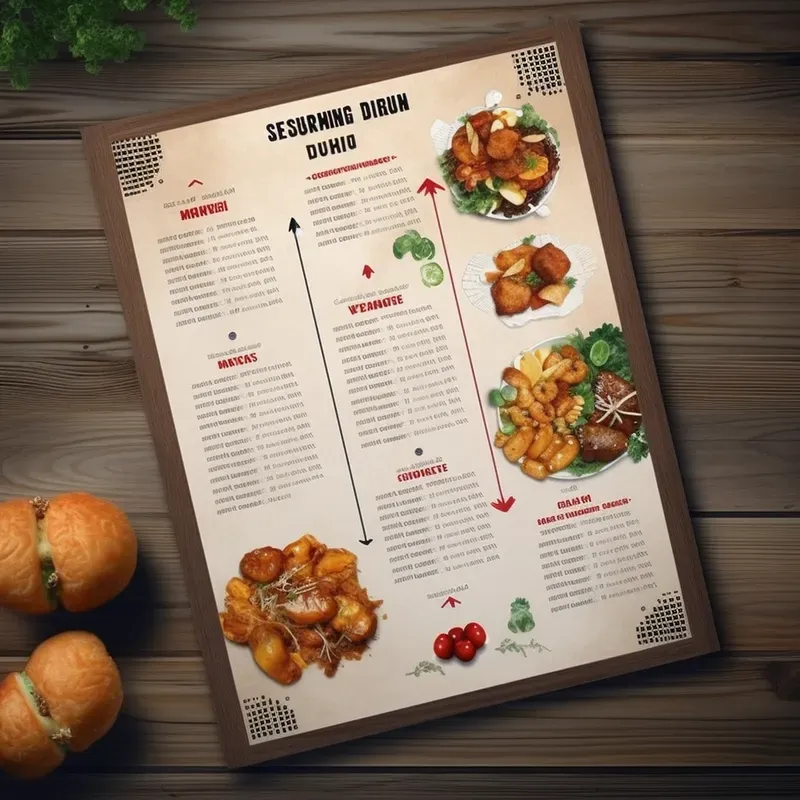 Realistic Menus Design Midjourney Prompt | PromptBase