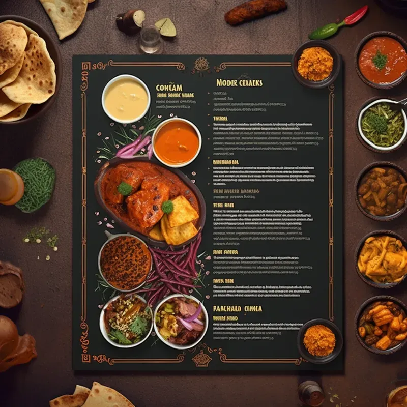 Realistic Menus Design Midjourney Prompt | PromptBase