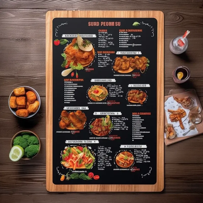 Realistic Menus Design Midjourney Prompt | PromptBase