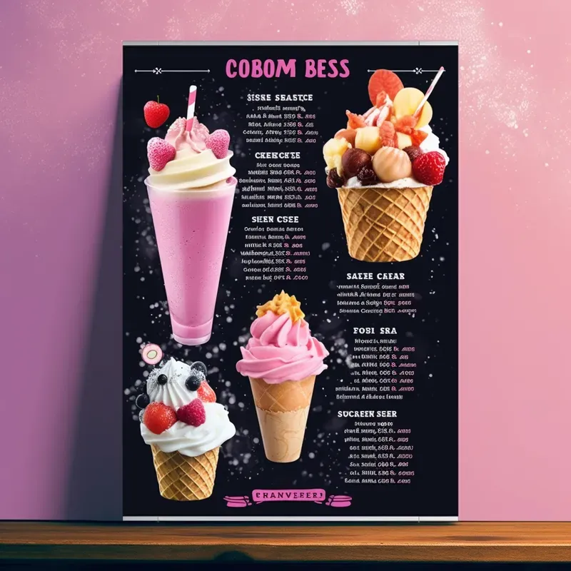 Realistic Menus Design Midjourney Prompt | PromptBase