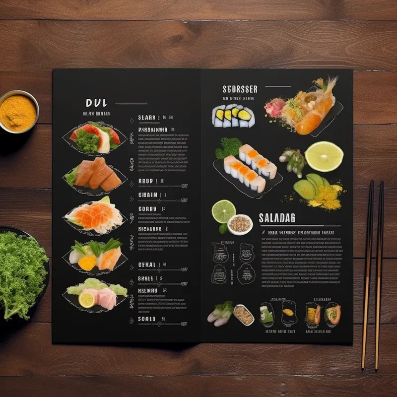 Realistic Menus Design Midjourney Prompt | PromptBase