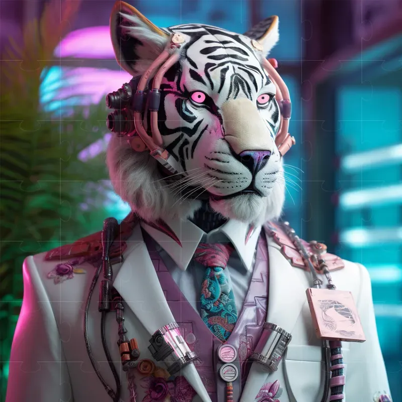 Cute 80s Cyberpunk Animals Midjourney Prompt | PromptBase