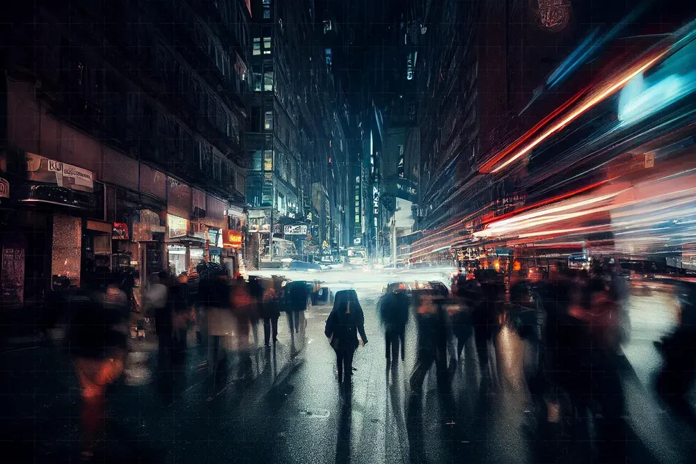 Realistic Street Long Exposure Shots Midjourney Prompt | PromptBase