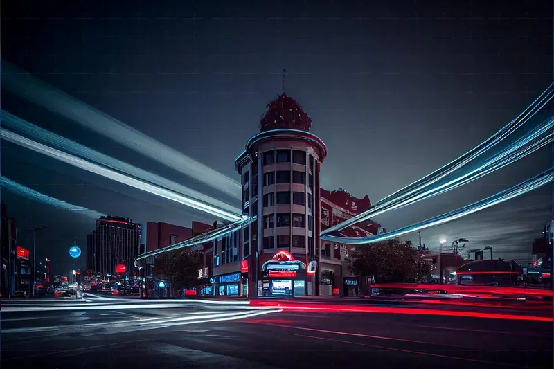 Realistic Street Long Exposure Shots Midjourney Prompt | PromptBase