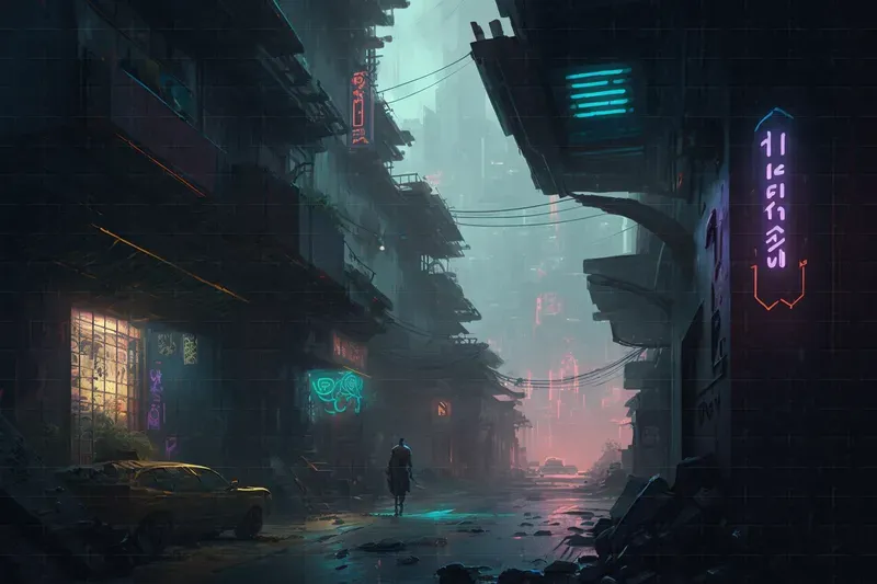 Cyberpunk DnD Environments Midjourney Prompt | PromptBase