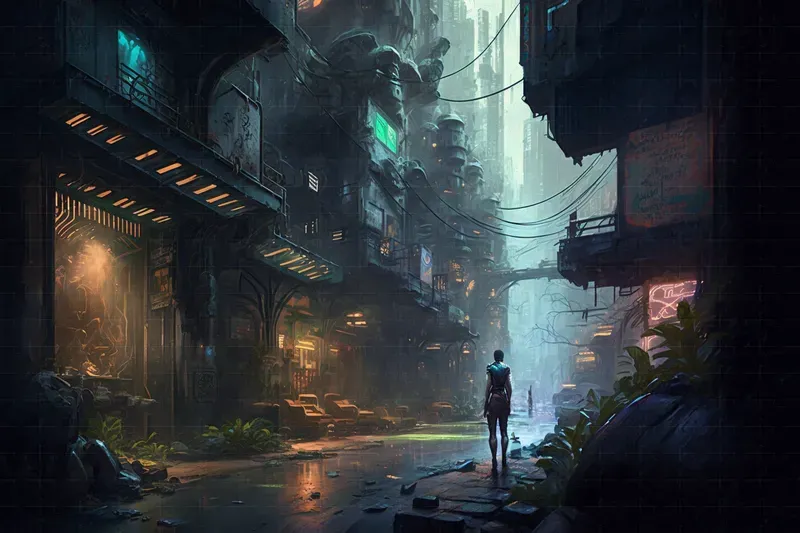 Cyberpunk DnD Environments Midjourney Prompt | PromptBase