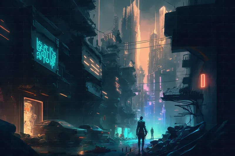 Cyberpunk DnD Environments Midjourney Prompt | PromptBase