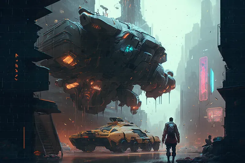 Cyberpunk DnD Environments Midjourney Prompt | PromptBase