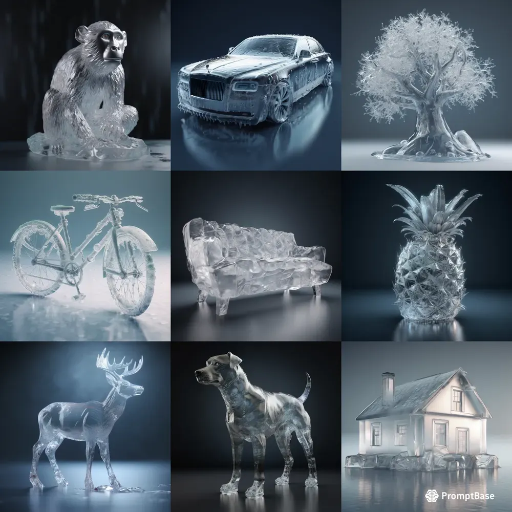 Objects Made Of Ice Midjourney Prompt | PromptBase