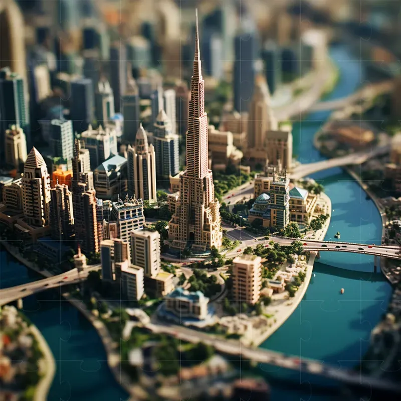 Pixelated Urban Miniatures Midjourney Prompt | PromptBase