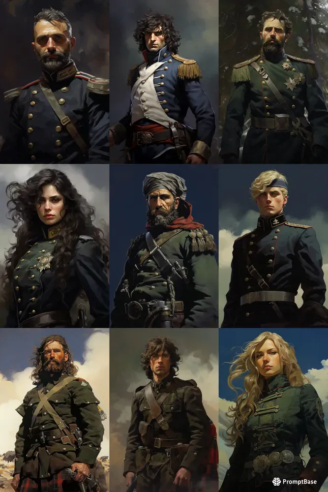 Trench War Characters Midjourney Prompt | PromptBase