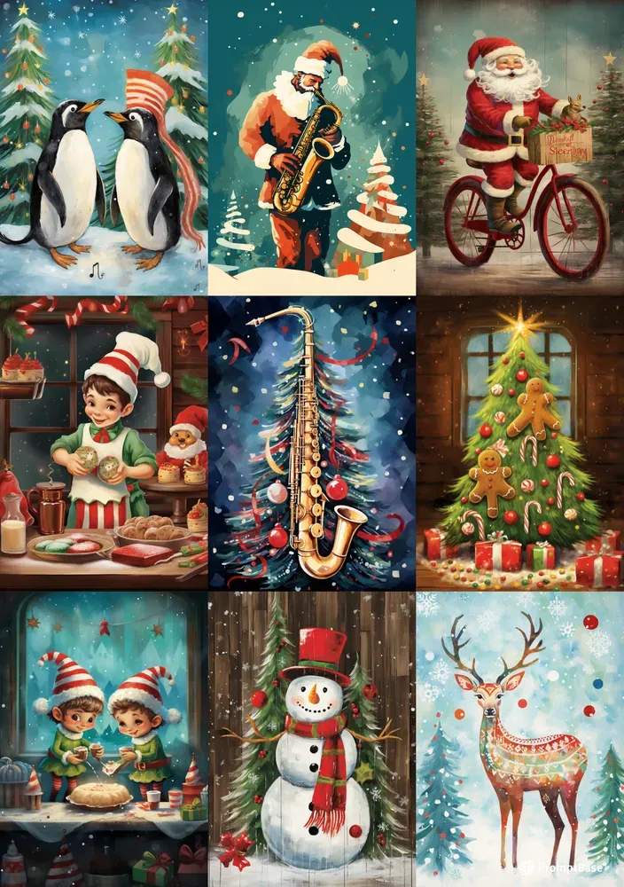 Traditional Nostalgia Christmas Posters Midjourney Prompt | PromptBase